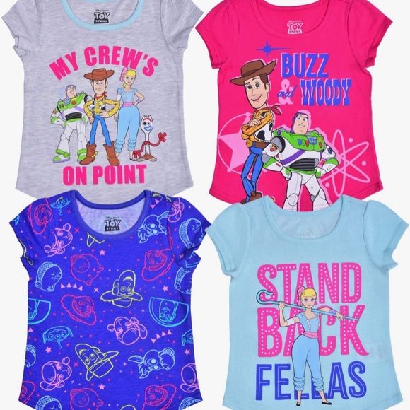 Shirts & Tops | New Pack Of 4 Girls Toy Story Shirts | Poshmark